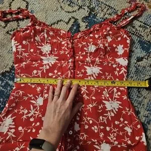Wilfred | Dresses | Wilfred Red And White Floral Blouse | Poshmark